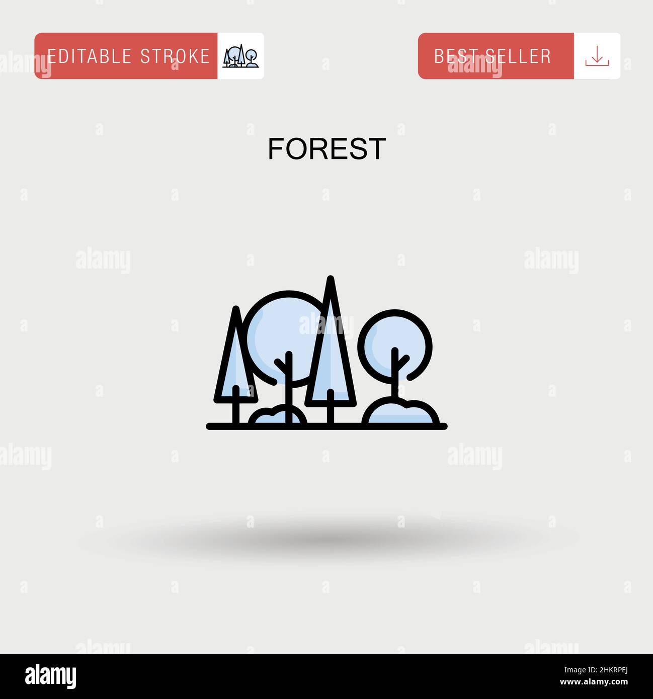 Forest Simple vector icon Stock Vector Image & Art - Alamy