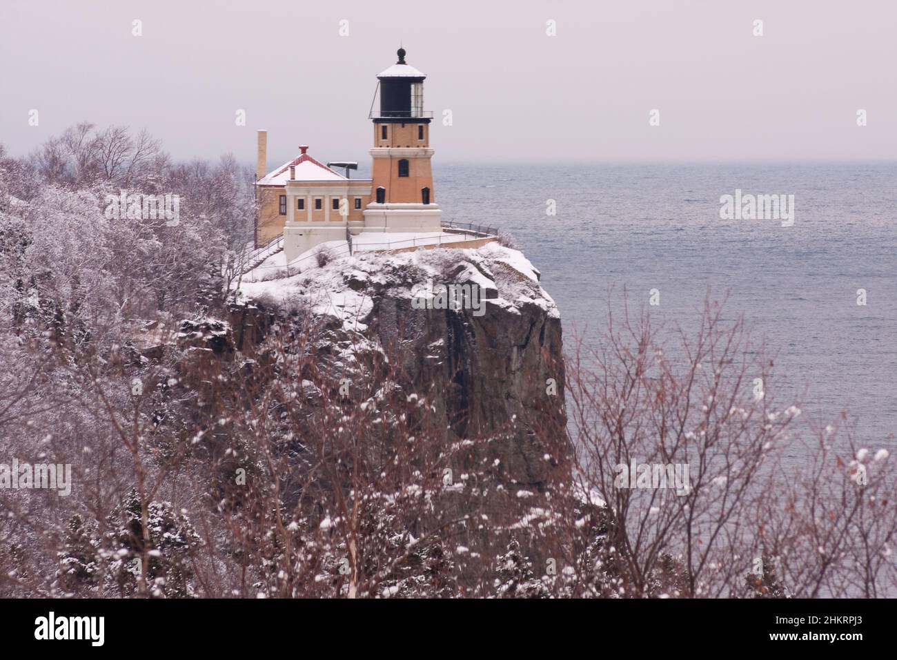 Split Rock Lighthouse Along Lake Superior In Winter Stock Photo - Alamy