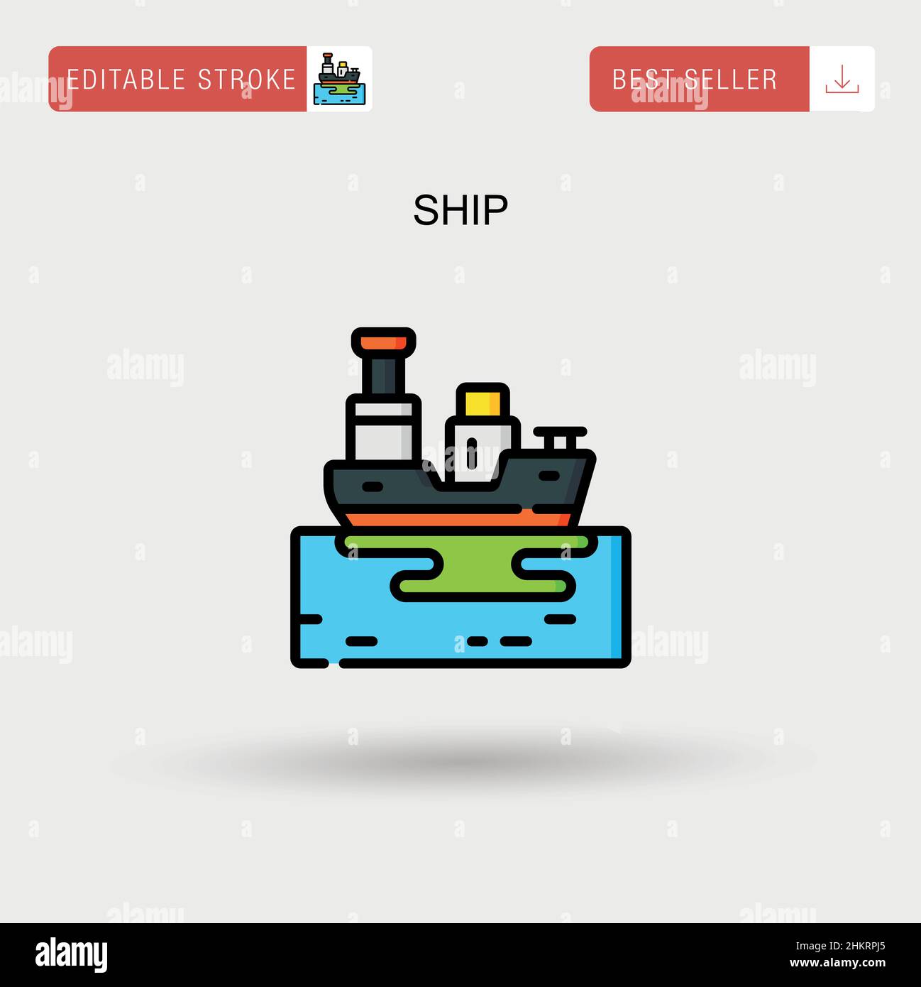 Ship Simple vector icon Stock Vector Image & Art - Alamy