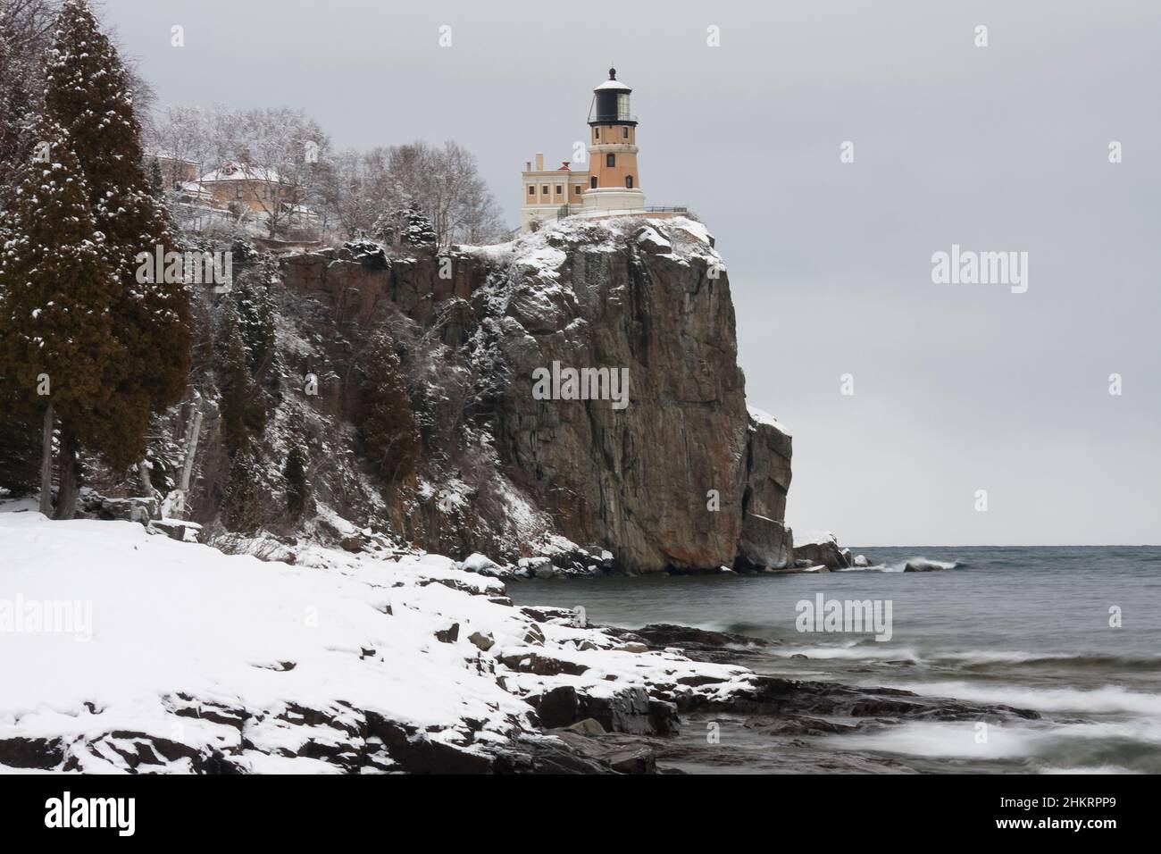 Split Rock Lighthouse Along Lake Superior In Winter Stock Photo - Alamy