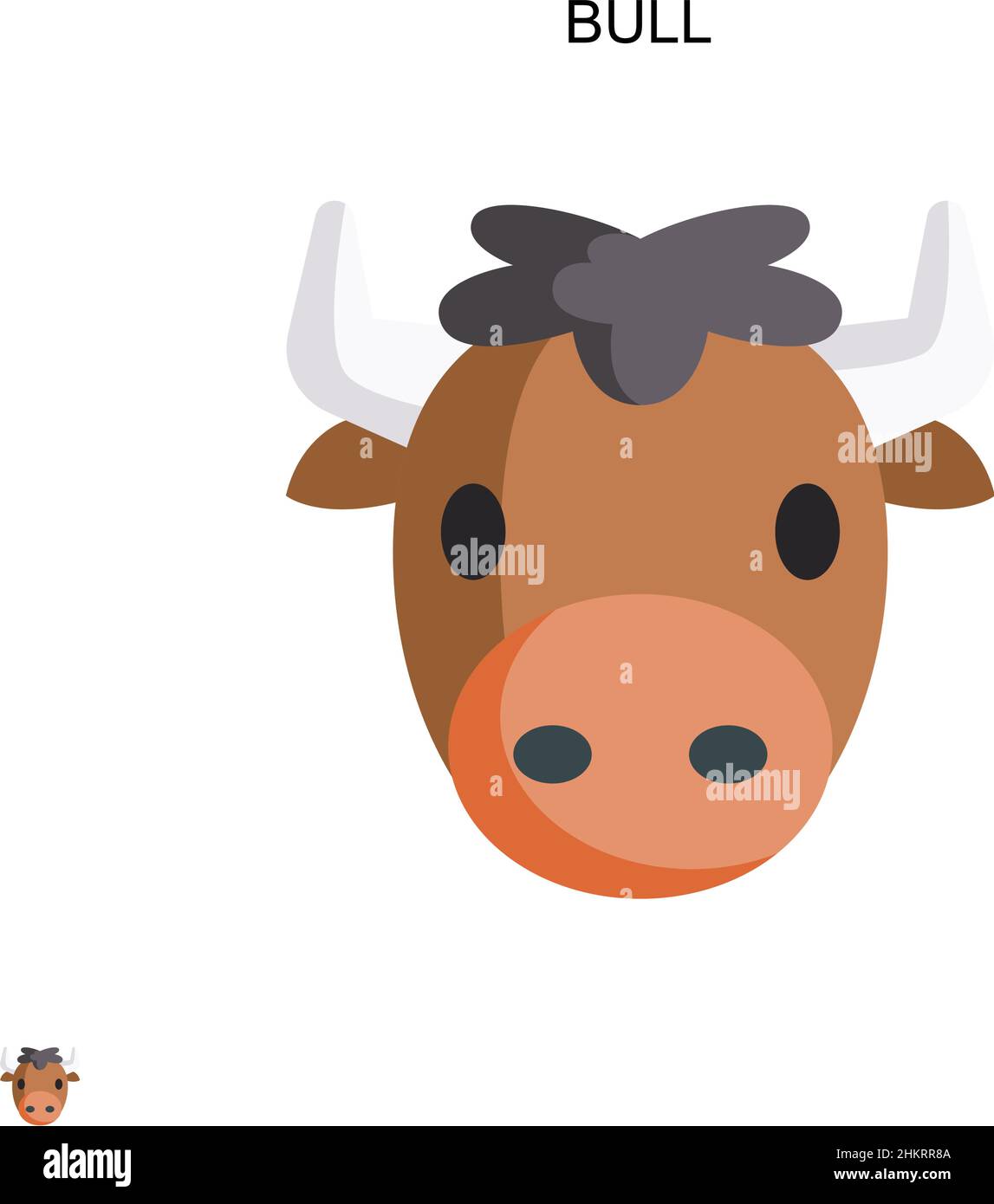 Bull Simple vector icon. Illustration symbol design template for web ...