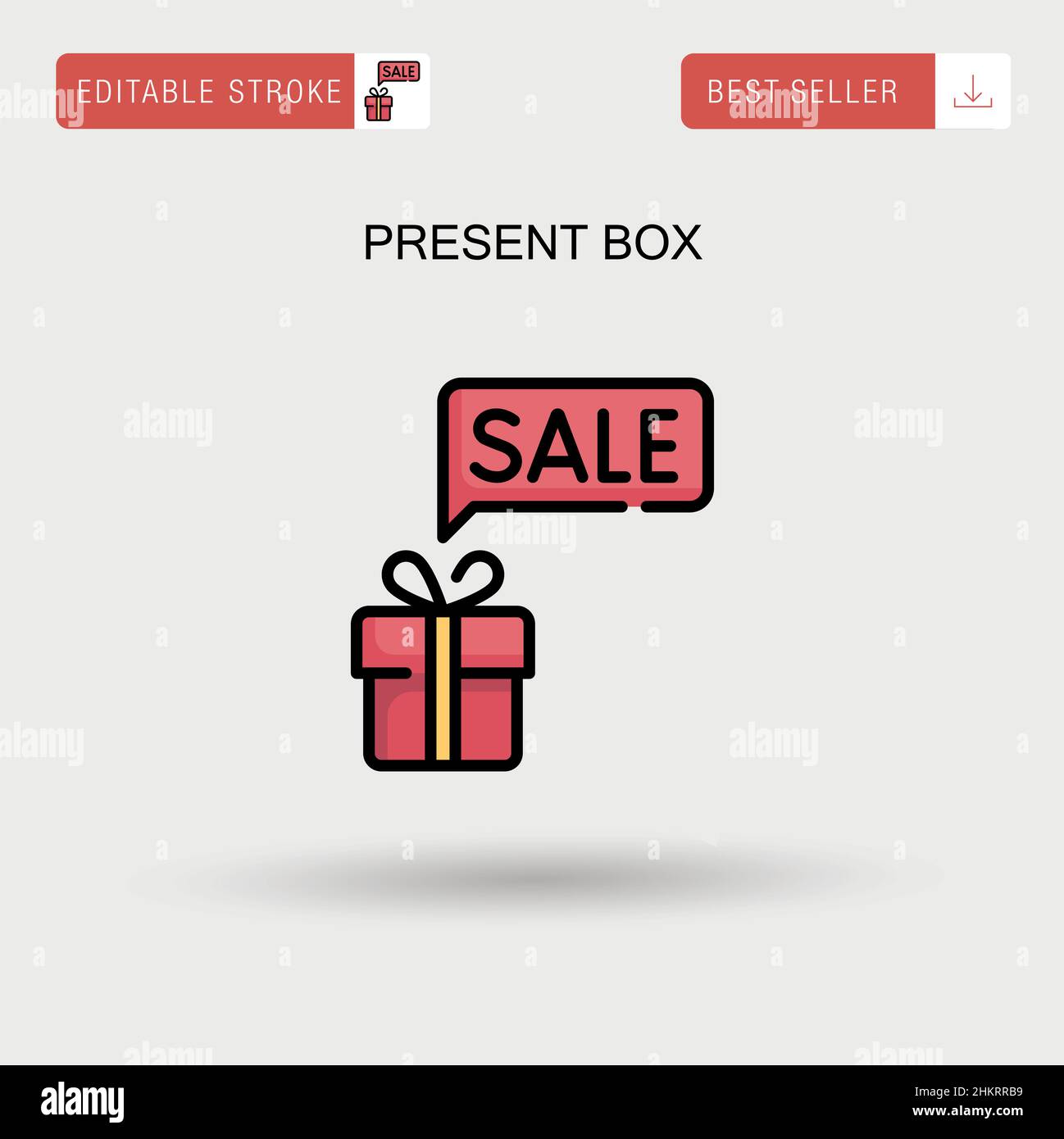 Present box icon simple hi-res stock photography and images - Alamy