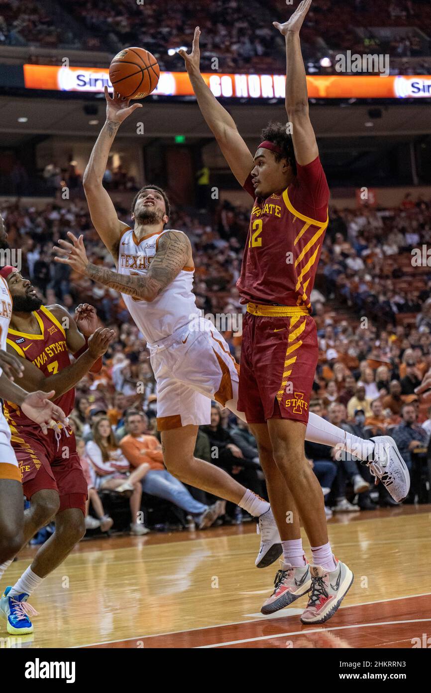 Feb 5, 2022. Dylan Disu #4 of the #23 Texas Longhorns in action vs the ...