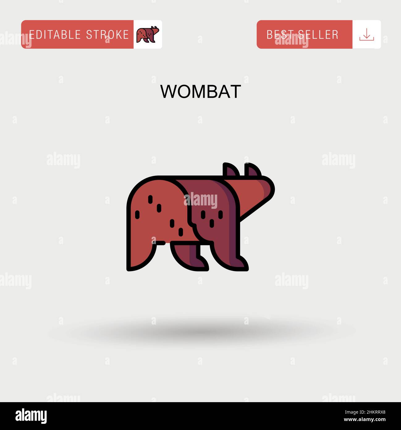 Baby wombat Stock Vector Images - Alamy