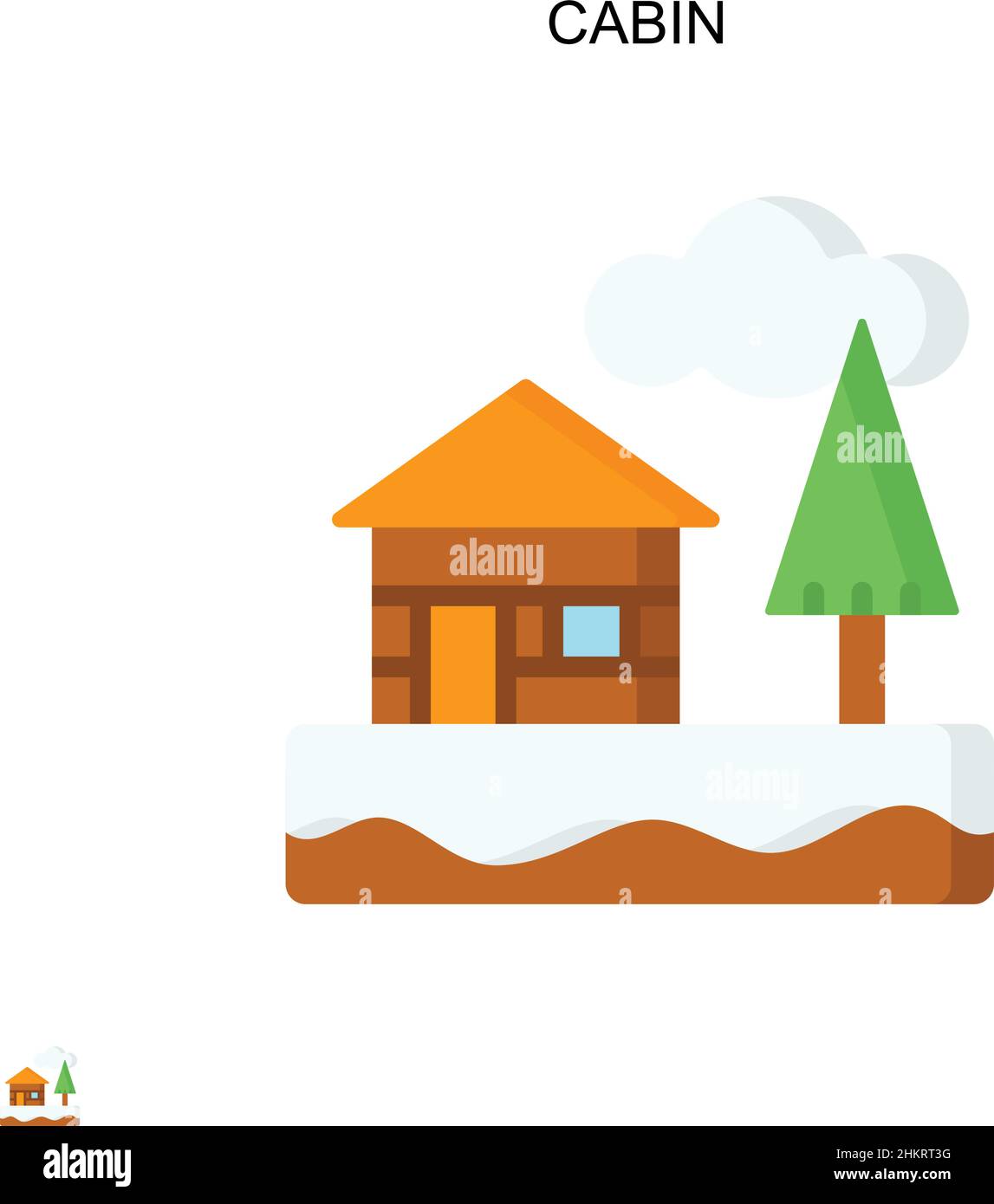 Cabin Simple vector icon. Illustration symbol design template for web ...