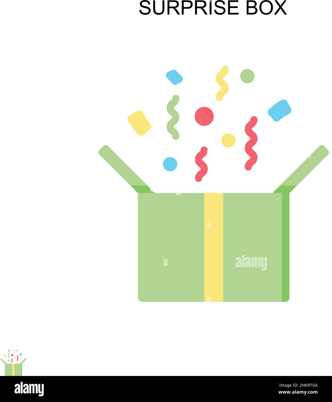 Surprise box Simple vector icon. Illustration symbol design template ...