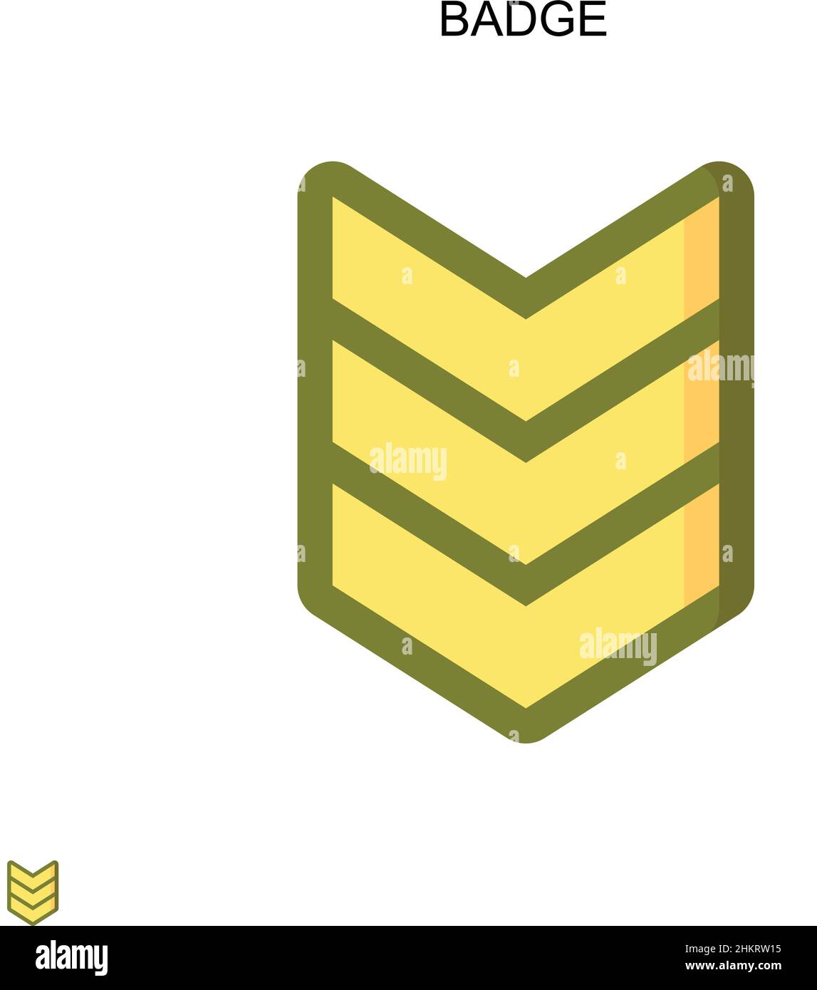 Badge Simple vector icon. Illustration symbol design template for web ...