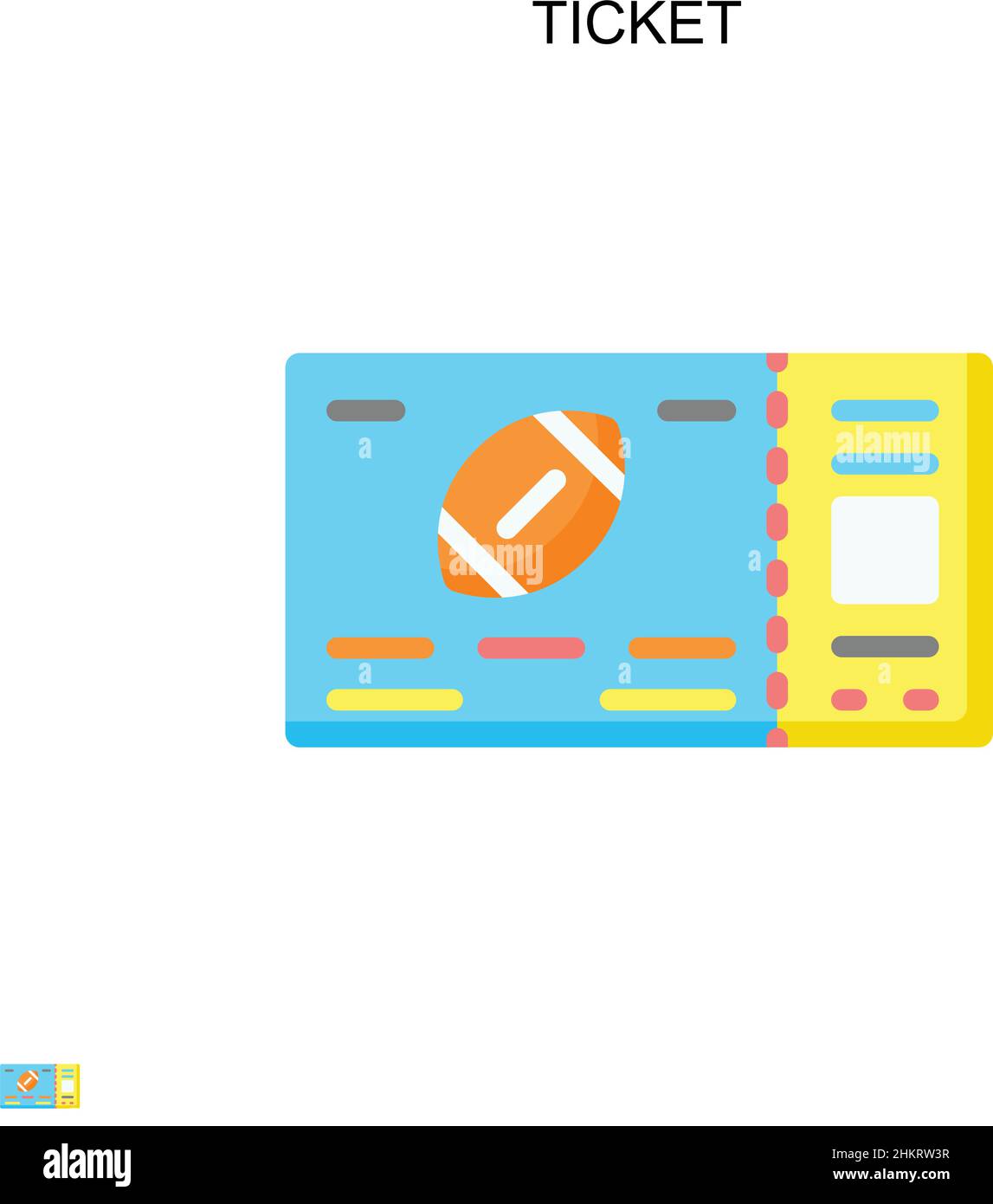 Ticket Simple vector icon. Illustration symbol design template for web ...