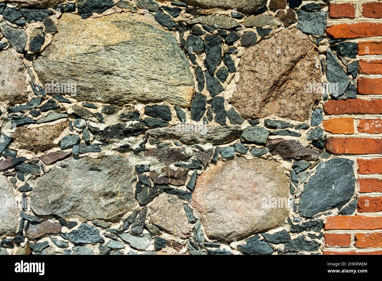 Background of a cobblestone wall, the texture of a stone wall, the ...