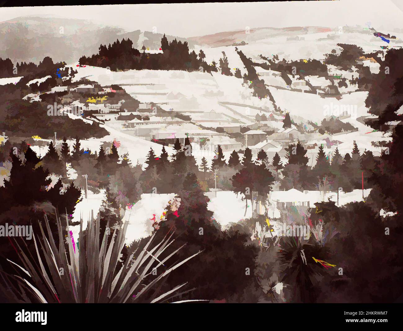 Art inspired by The New Township of North Dunedin under snow, Burton ...