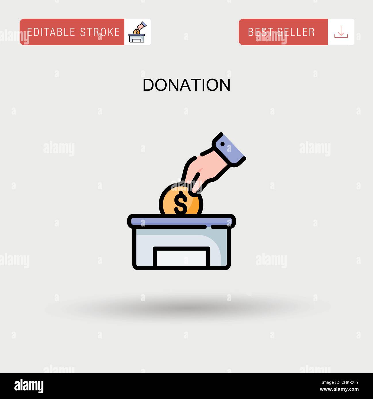 Donation Simple vector icon Stock Vector Image & Art - Alamy