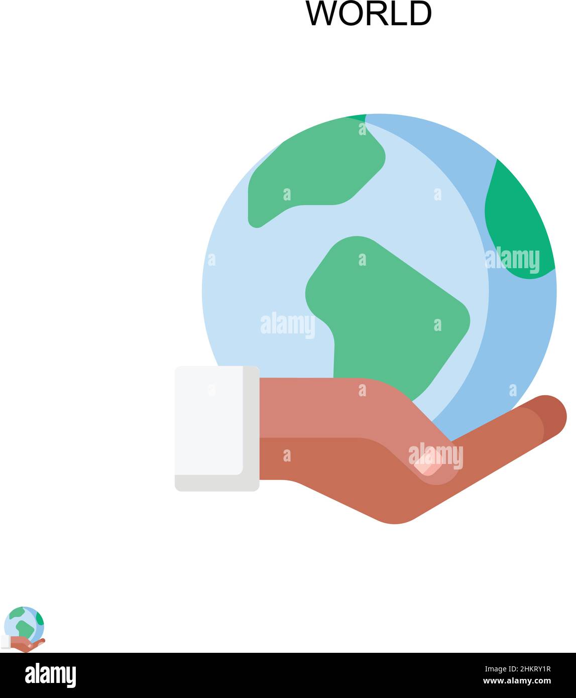 World Simple vector icon. Illustration symbol design template for web ...