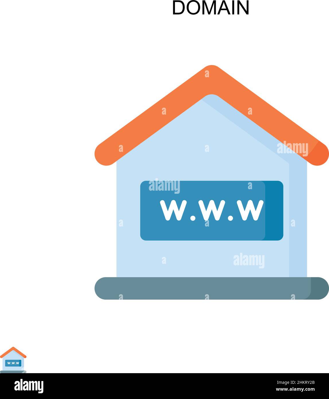 Domain Simple vector icon. Illustration symbol design template for web ...