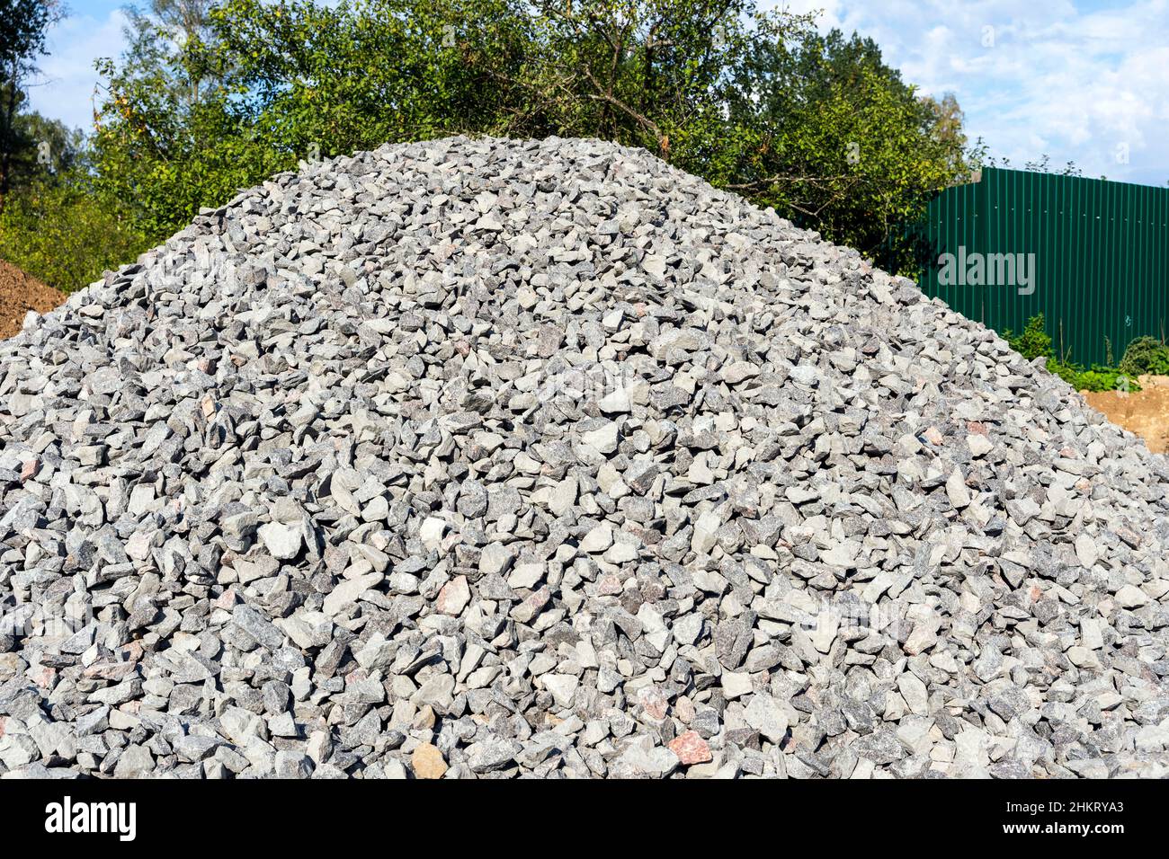A pile of rubble on a construction site, gray stones Stock Photo - Alamy