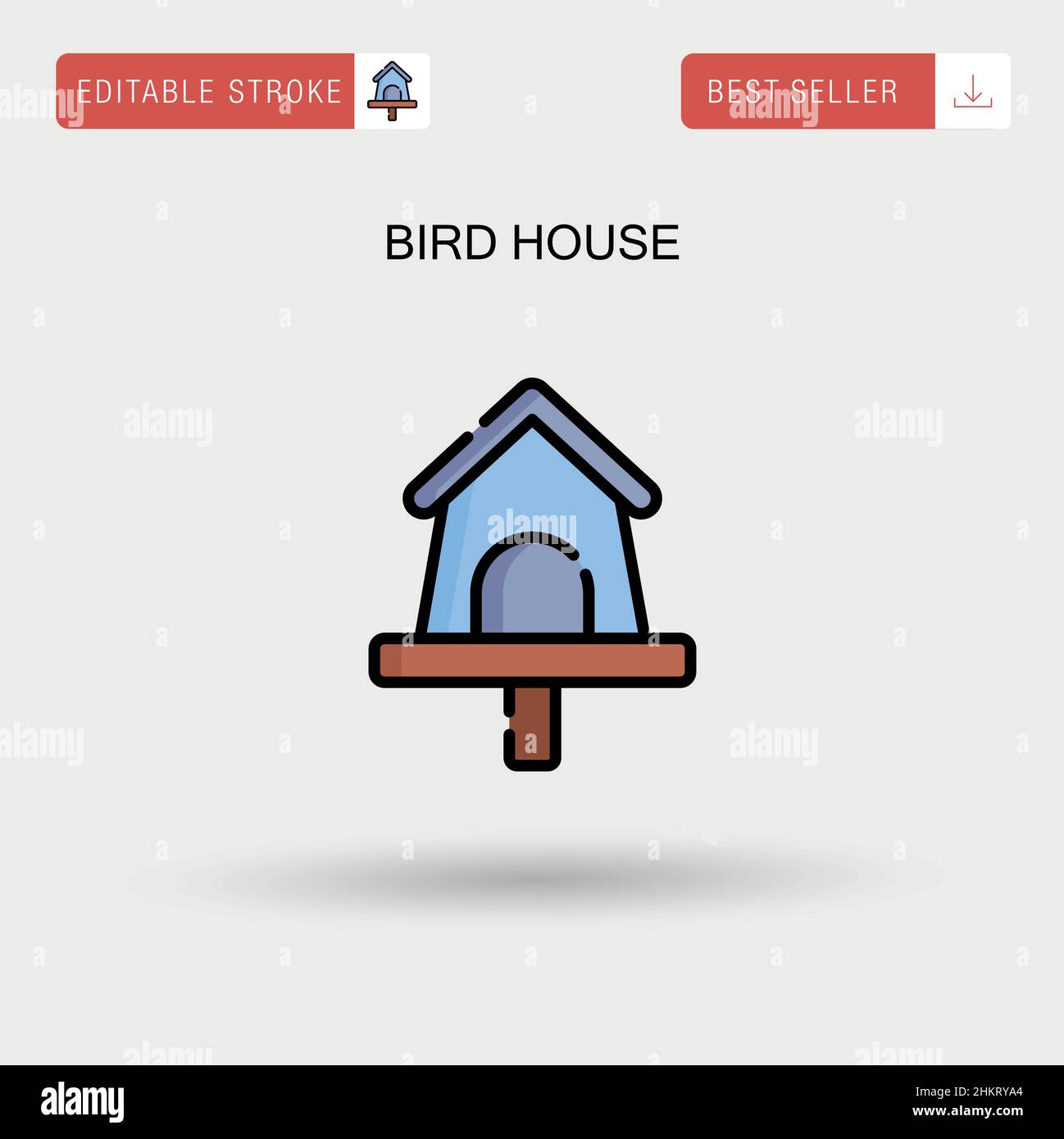 Red bird house Stock Vector Images - Alamy