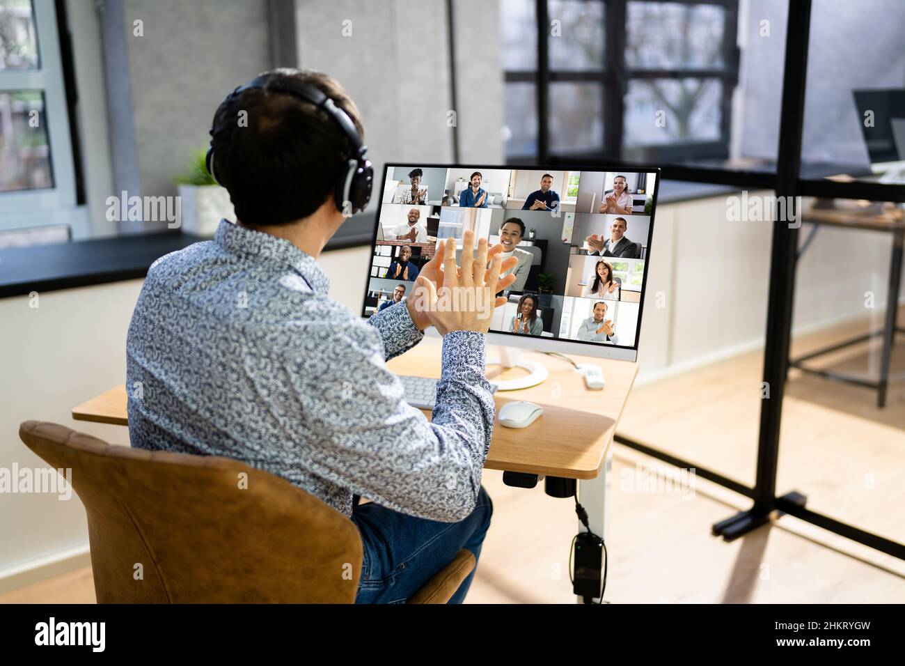 Virtual Video Conference Business Meeting Online Call Stock Photo - Alamy