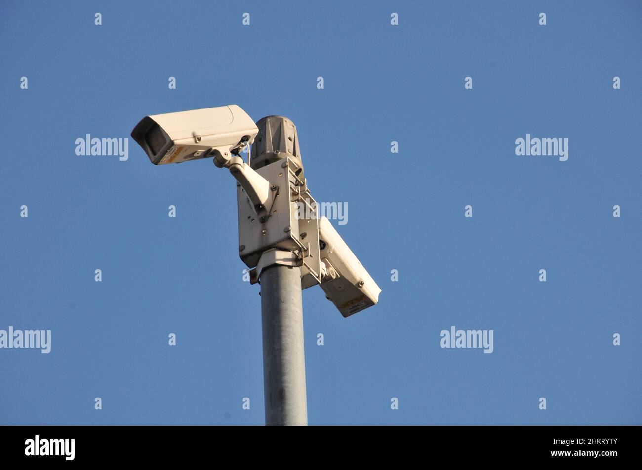 Copenhagen/Denmark./05 February 2022/. Traffic Cctv america at corner ...