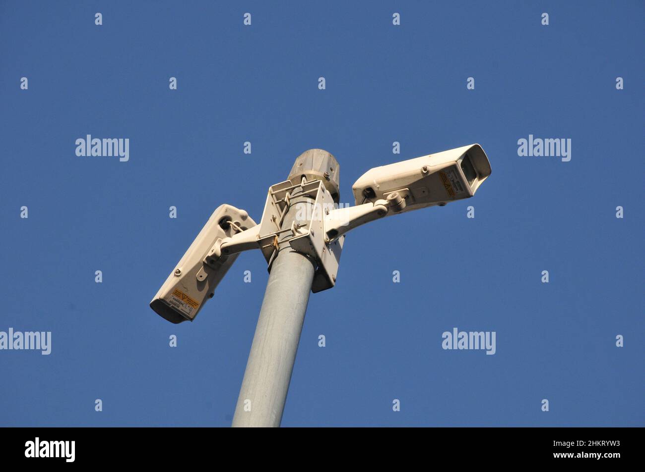 Copenhagen/Denmark./05 February 2022/. Traffic Cctv america at corner ...