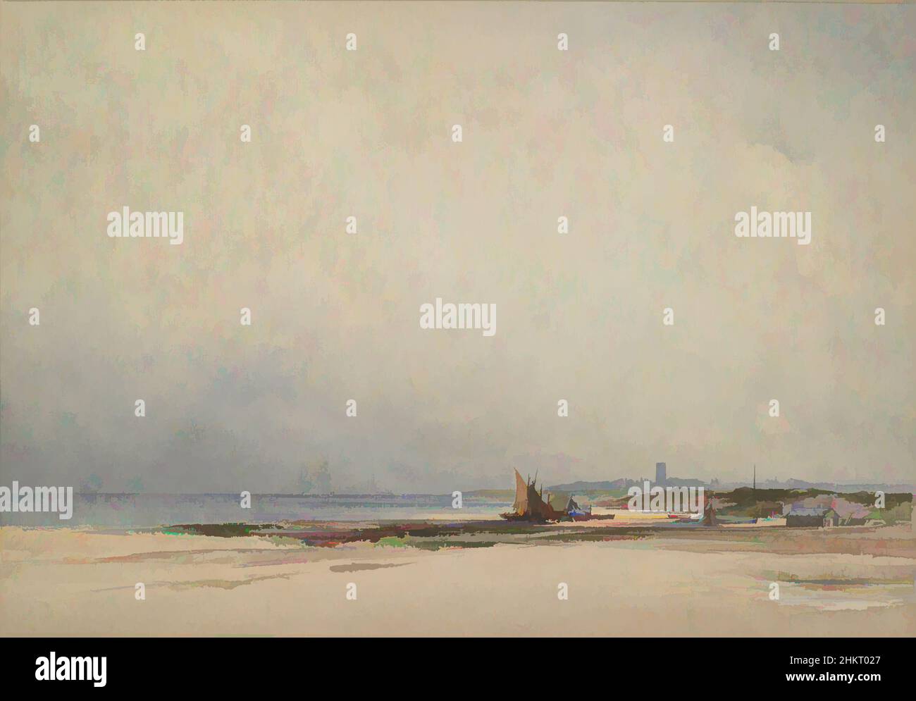 Art inspired by Shore, East Anglia, Charles Harrington, 1922, England ...