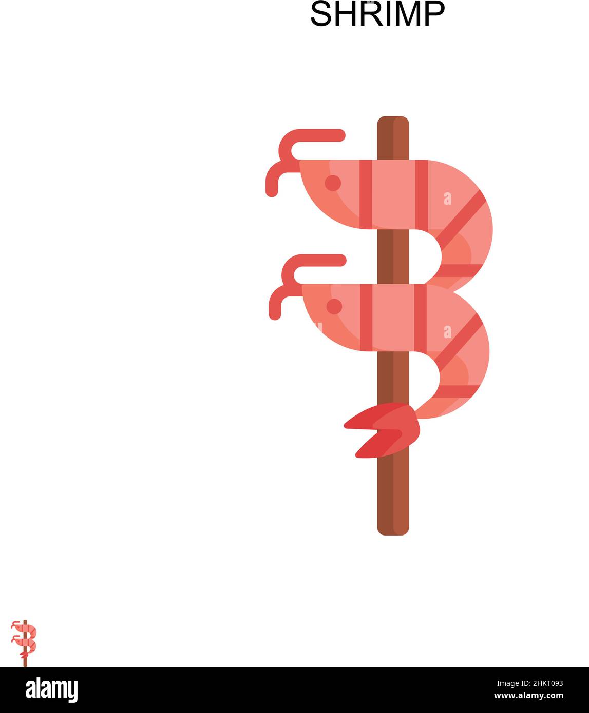 Shrimp Simple vector icon. Illustration symbol design template for web ...