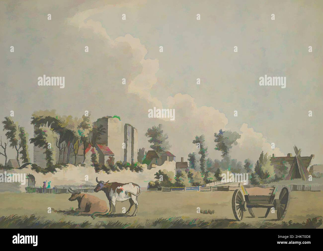 Art inspired by Canterbury Castle, Kent, J Bulman, circa 1766, England ...