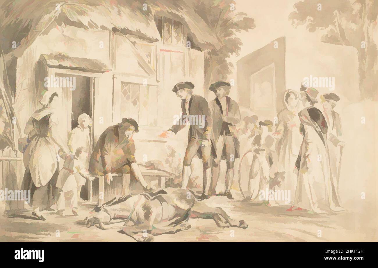 Art inspired by Dying horse, Edward Ward, wash technique, Classic works ...