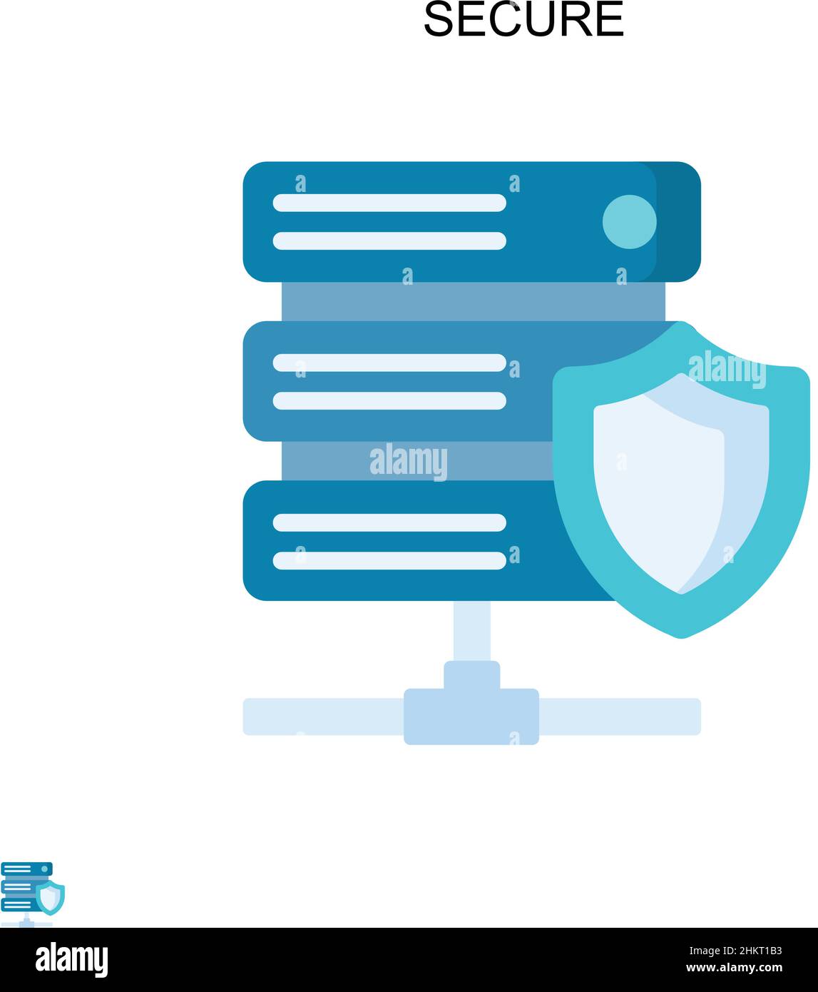 Secure Simple vector icon. Illustration symbol design template for web ...