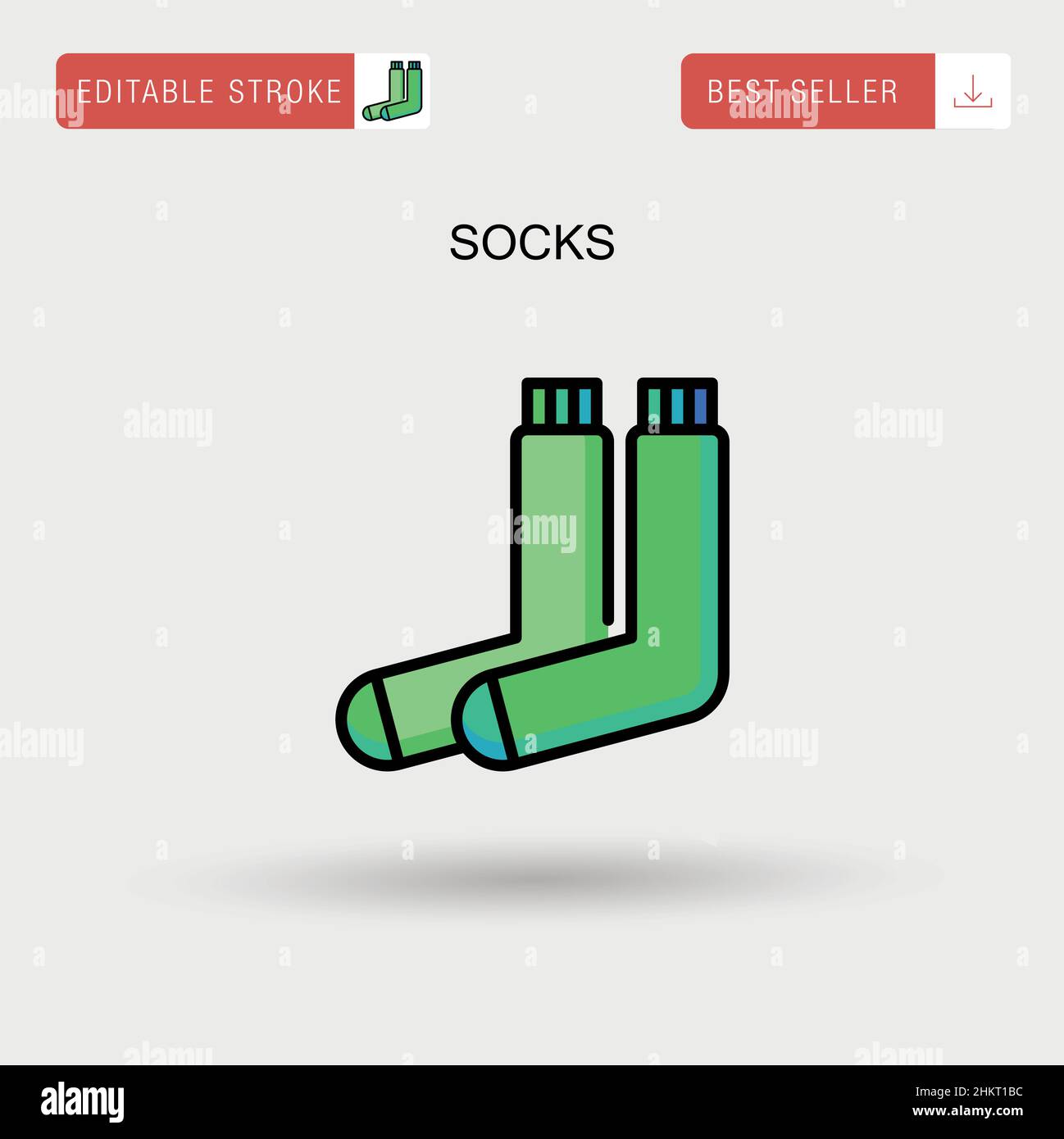 Socks Simple vector icon Stock Vector Image & Art - Alamy