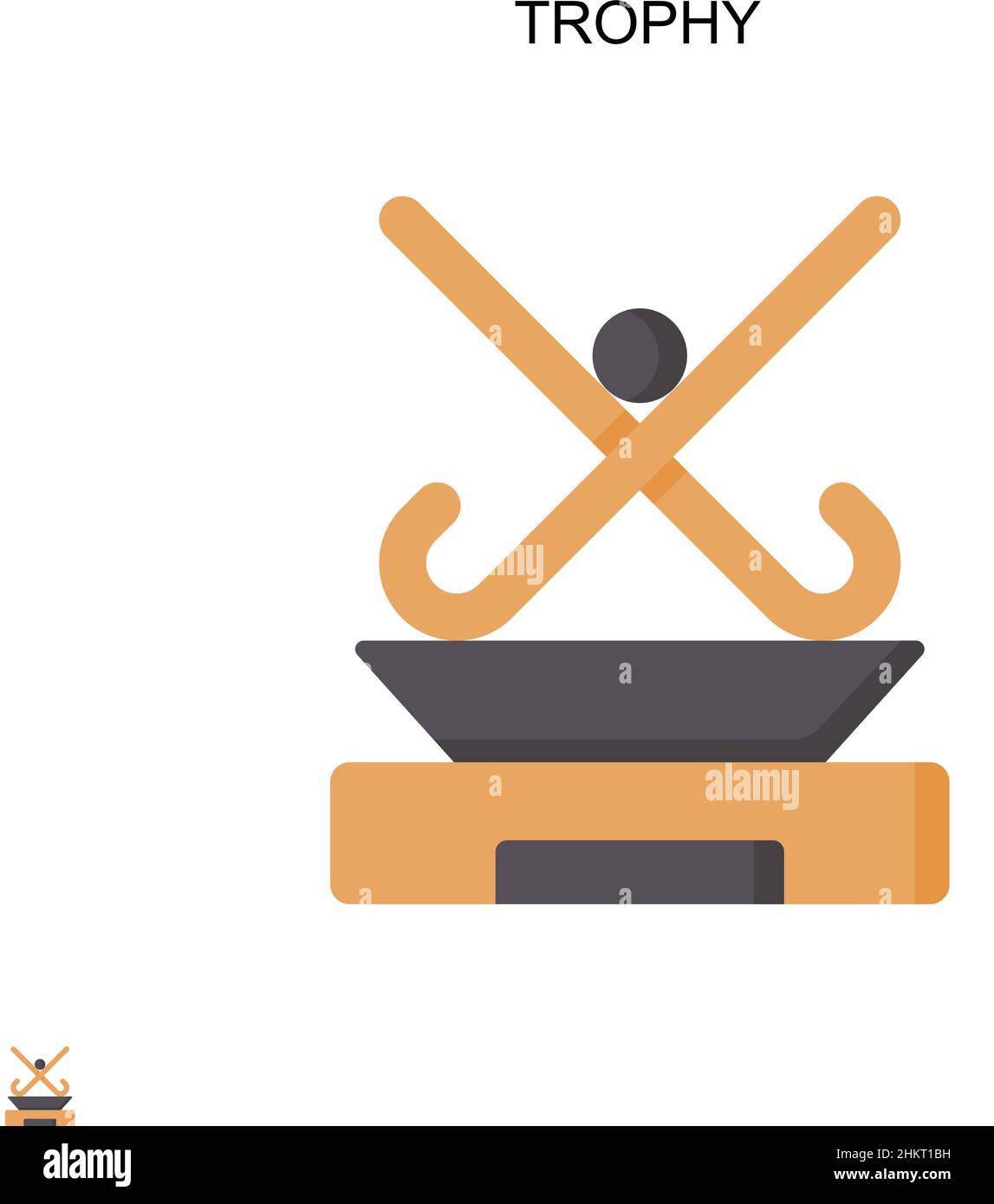 Trophy Simple vector icon. Illustration symbol design template for web ...