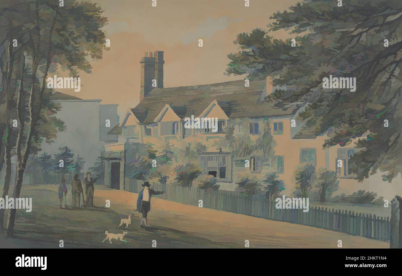 Art inspired by Village Street, Edward Dayes, Classic works modernized ...