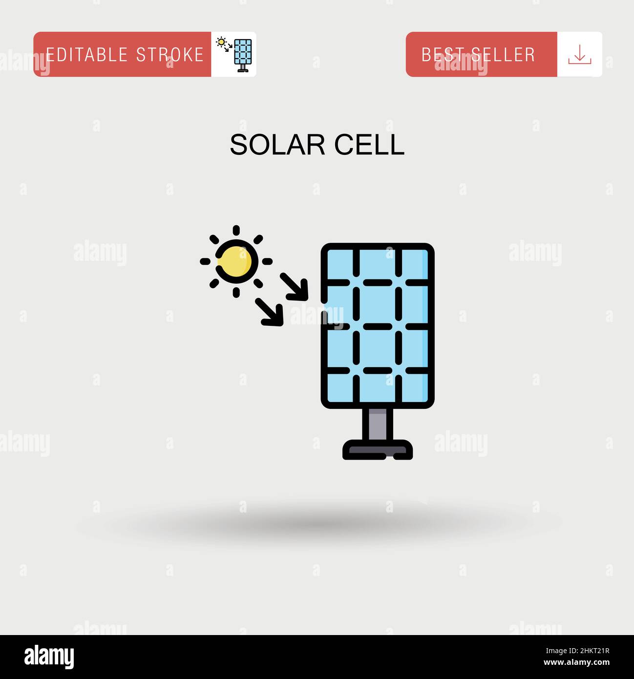 Solar cell Simple vector icon Stock Vector Image & Art - Alamy