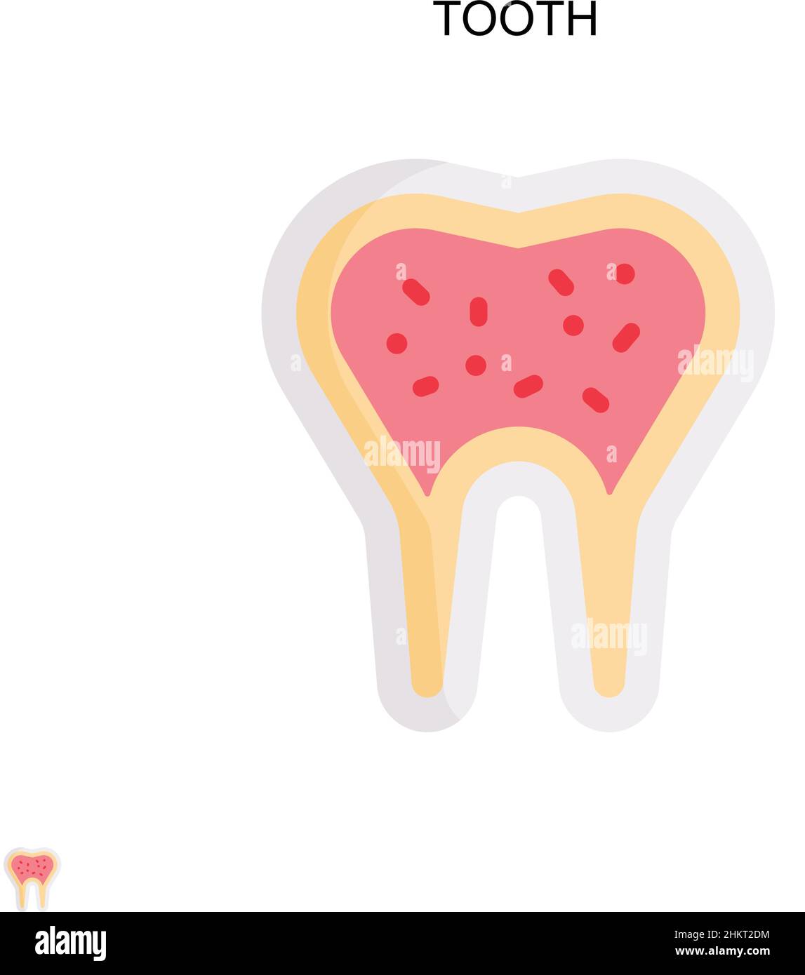 Tooth Simple vector icon. Illustration symbol design template for web ...