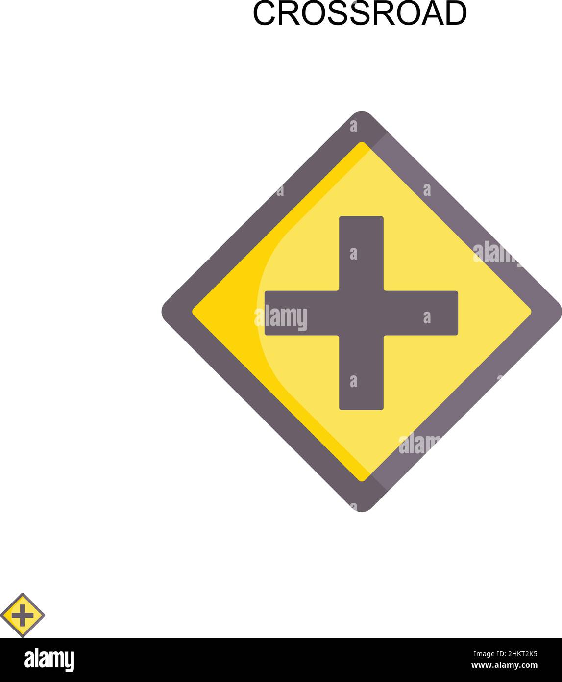 Crossroad Simple vector icon. Illustration symbol design template for ...