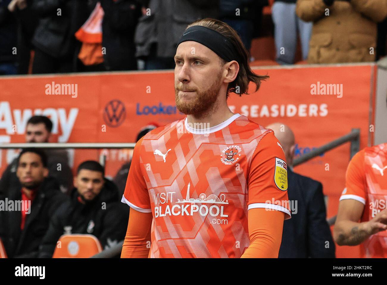 Josh Bowler #11 of Blackpool walks to for kickoff Stock Photo - Alamy