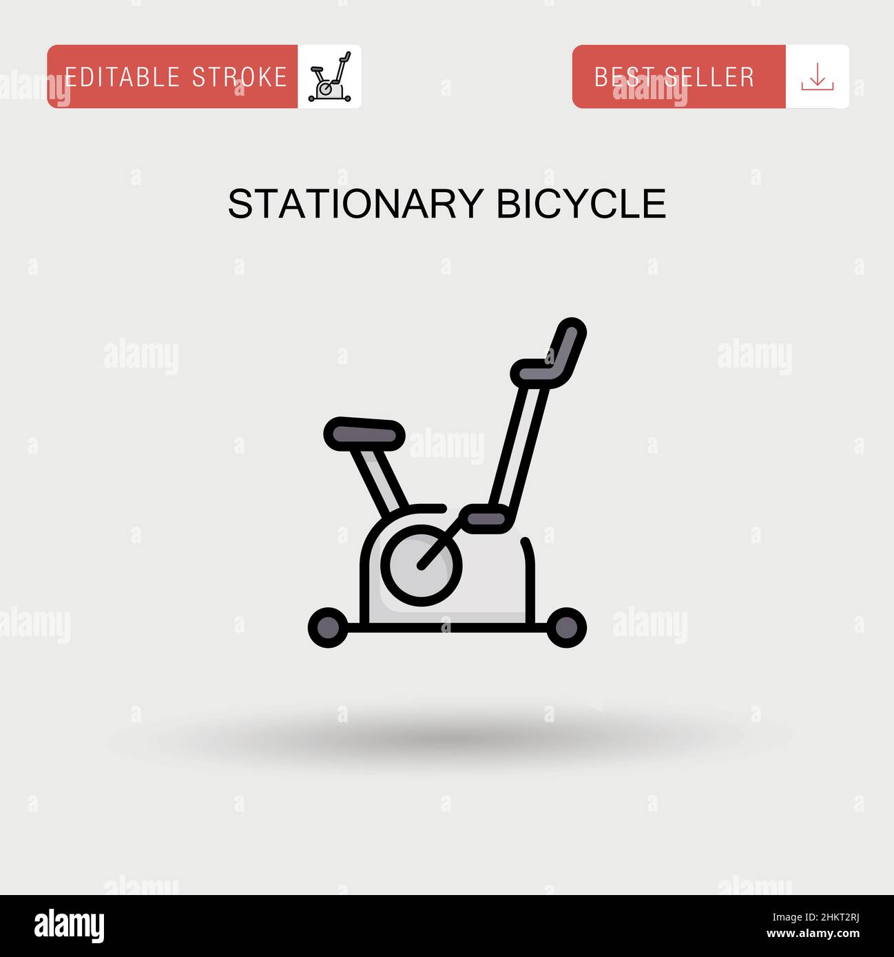 Stationary bicycle Simple vector icon Stock Vector Image & Art - Alamy