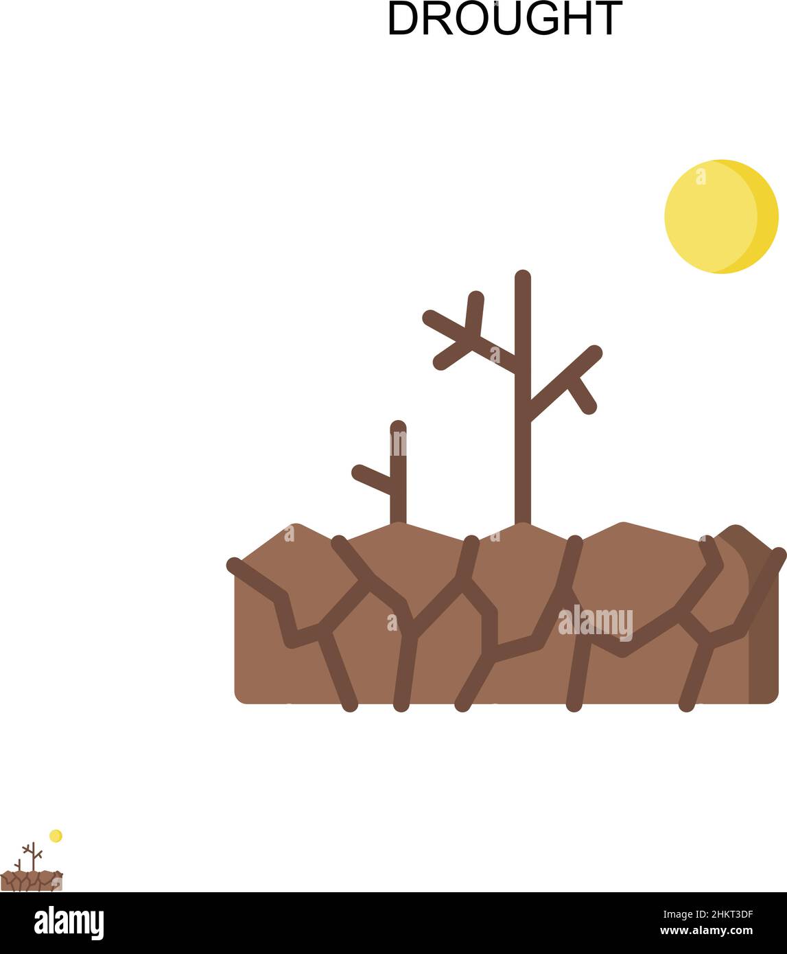 Drought Simple vector icon. Illustration symbol design template for web ...