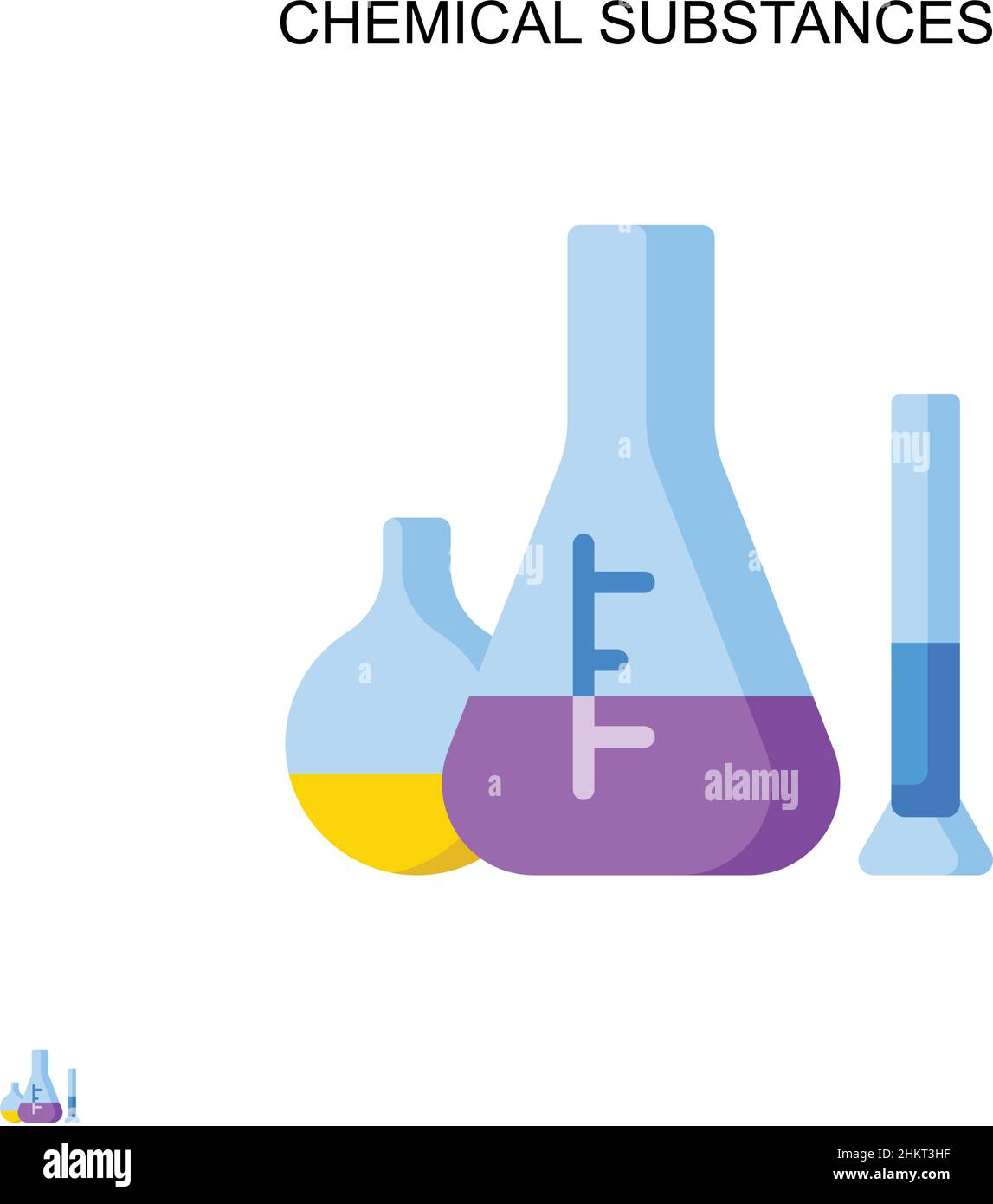 Chemical substances Simple vector icon. Illustration symbol design ...