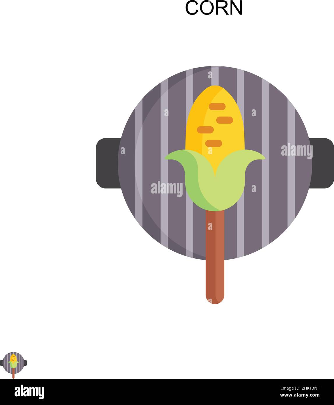 Corn Simple vector icon. Illustration symbol design template for web ...