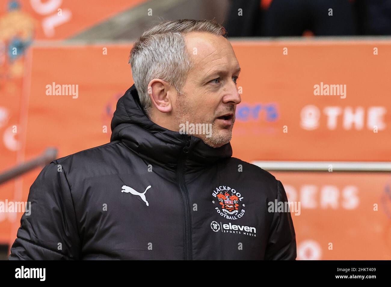 Blackpool, UK. 05th Feb, 2022. Neil Critchley head coach of Blackpool ...