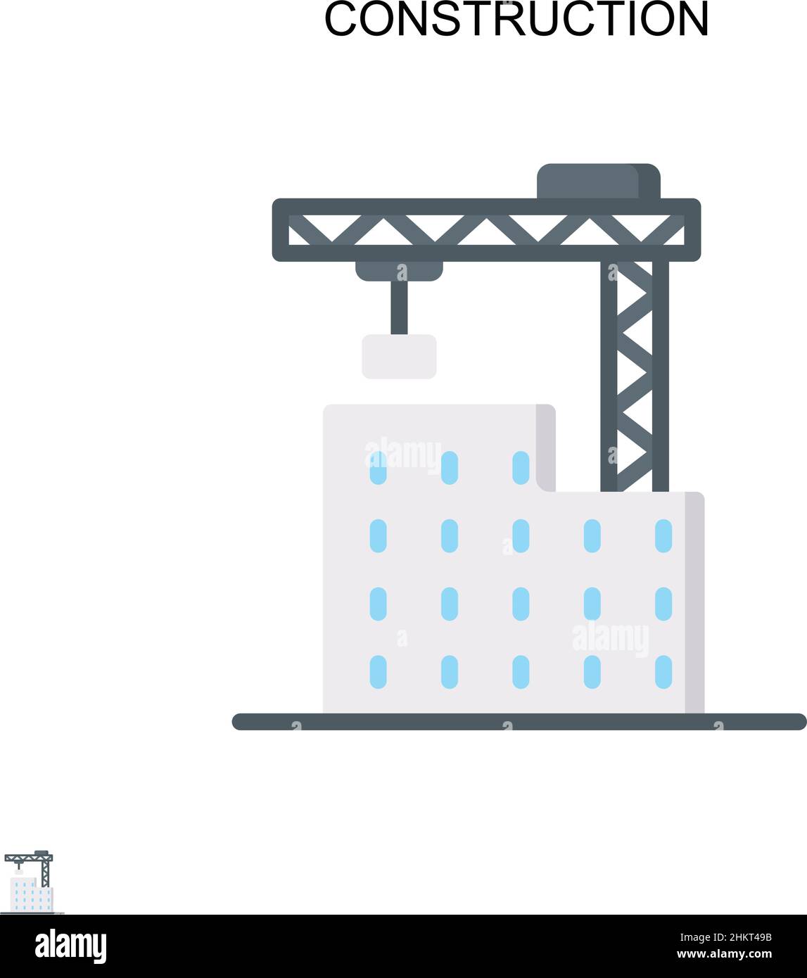 Construction Simple vector icon. Illustration symbol design template ...