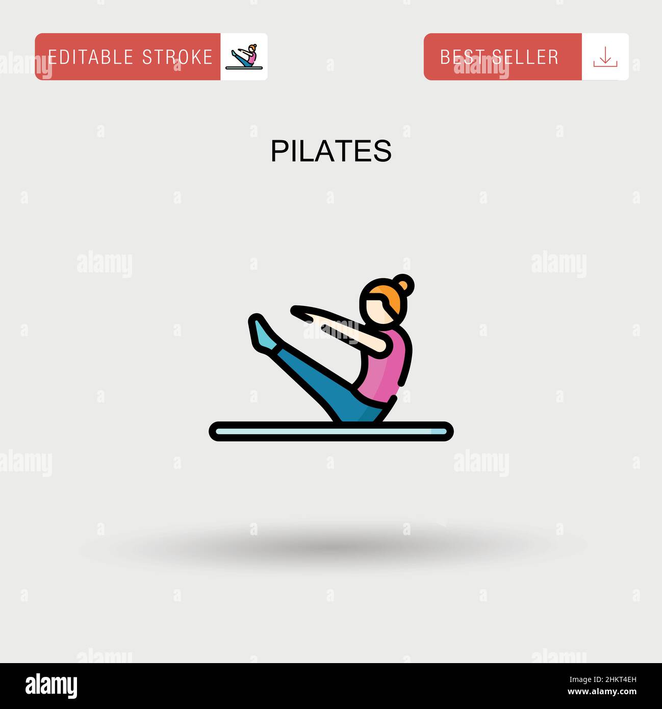 Pilates Simple vector icon Stock Vector Image & Art - Alamy