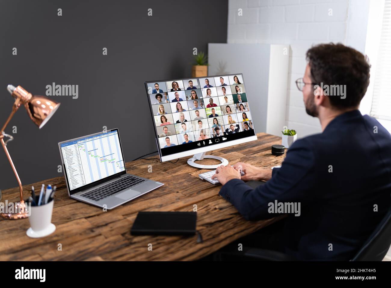 Remote Working Task. HR Video Call And Telecommuting Interview Stock ...