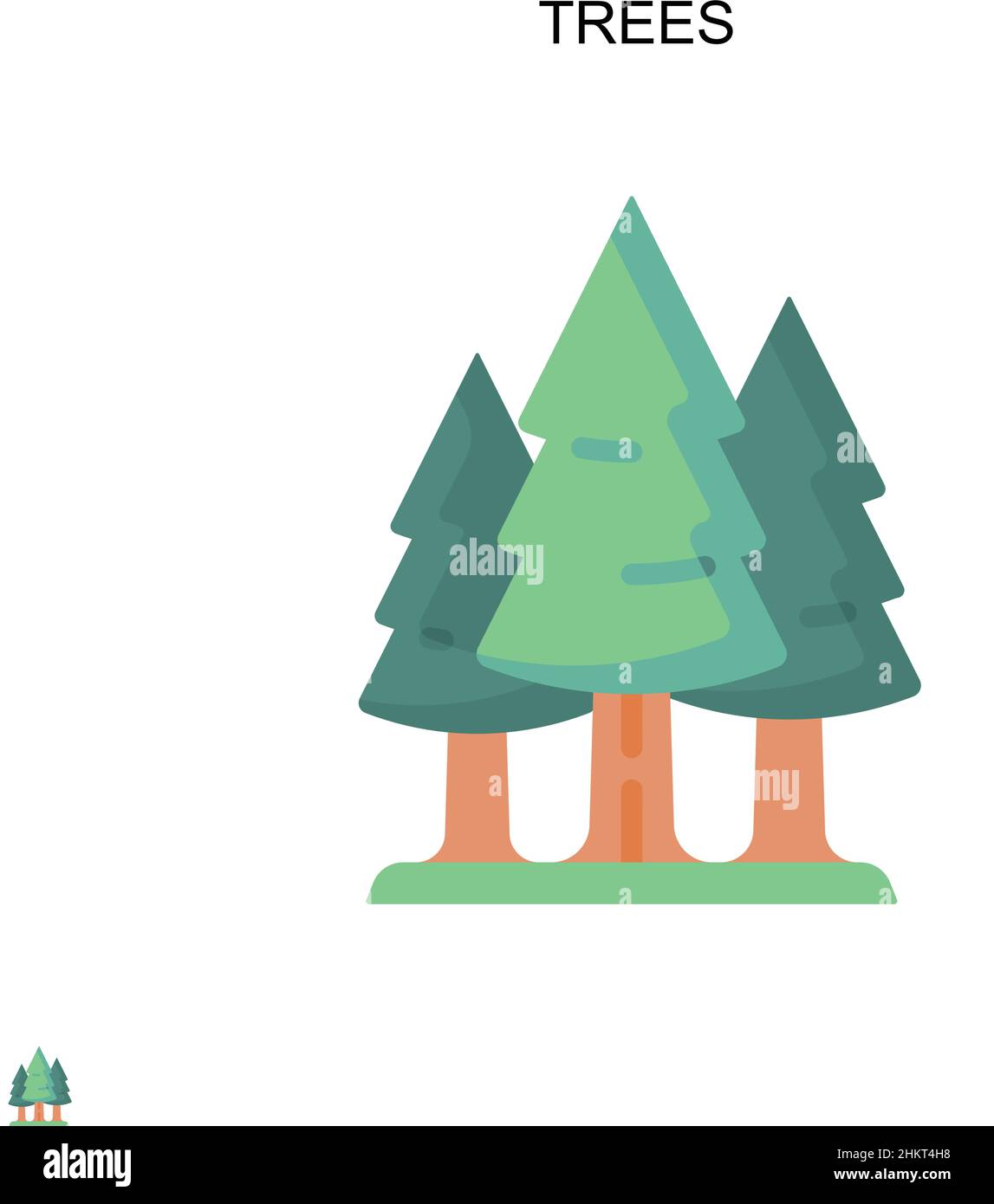 Trees Simple vector icon. Illustration symbol design template for web ...