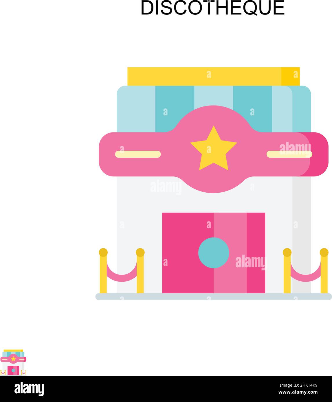 Discotheque Simple vector icon. Illustration symbol design template for ...