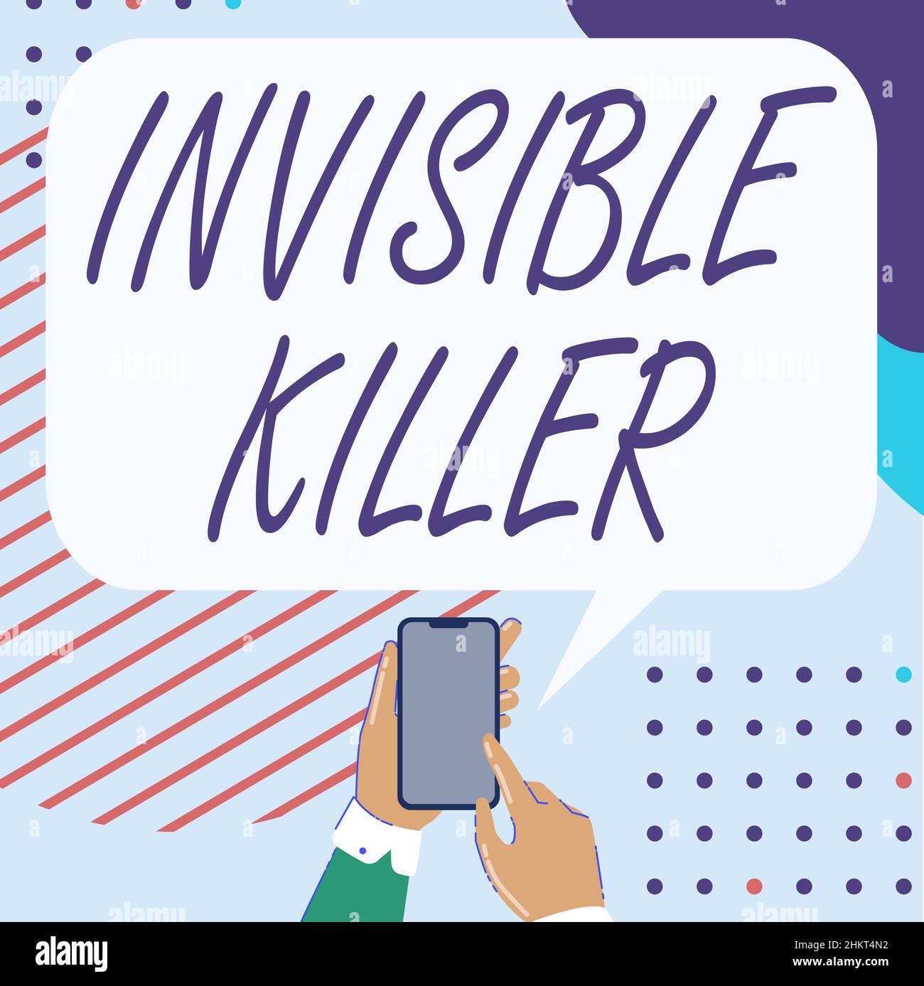 Handwriting text Invisible Killer. Conceptual photo presence into the ...