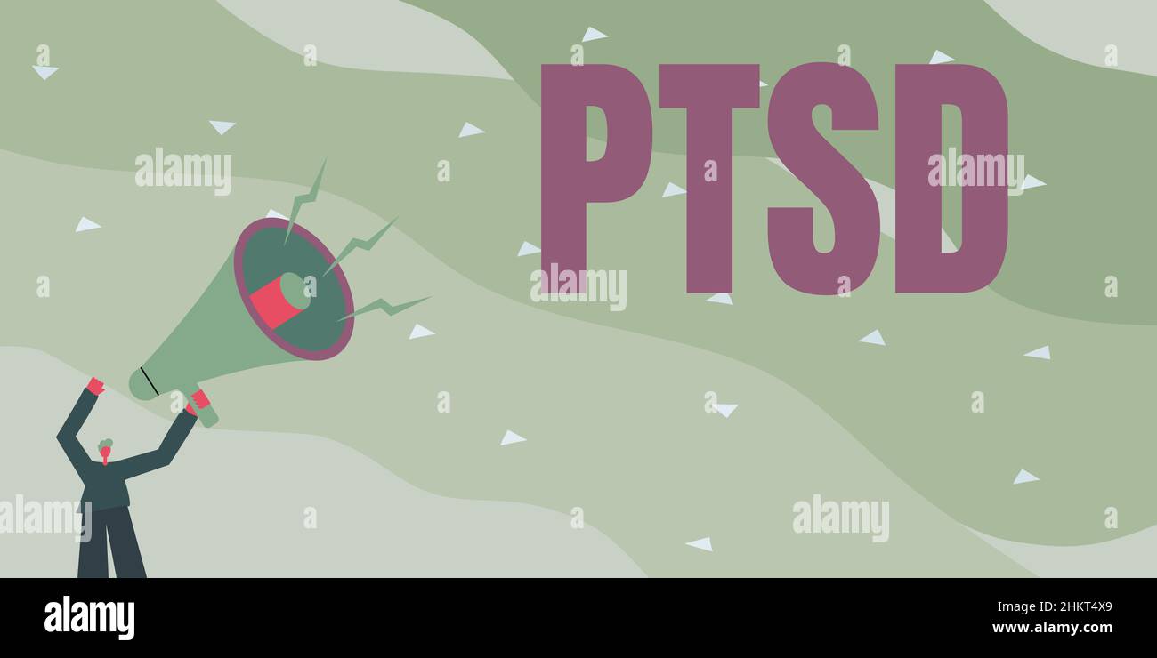 Sign displaying Ptsd. Business overview Post Traumatic Stress Disorder ...