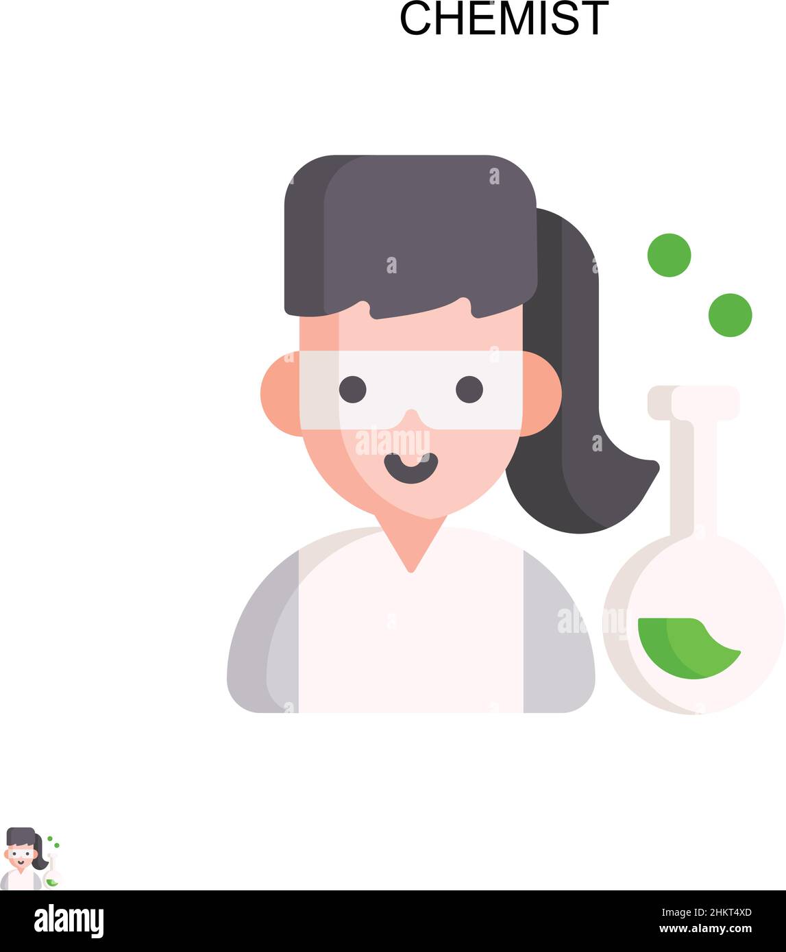 Chemist Simple vector icon. Illustration symbol design template for web ...