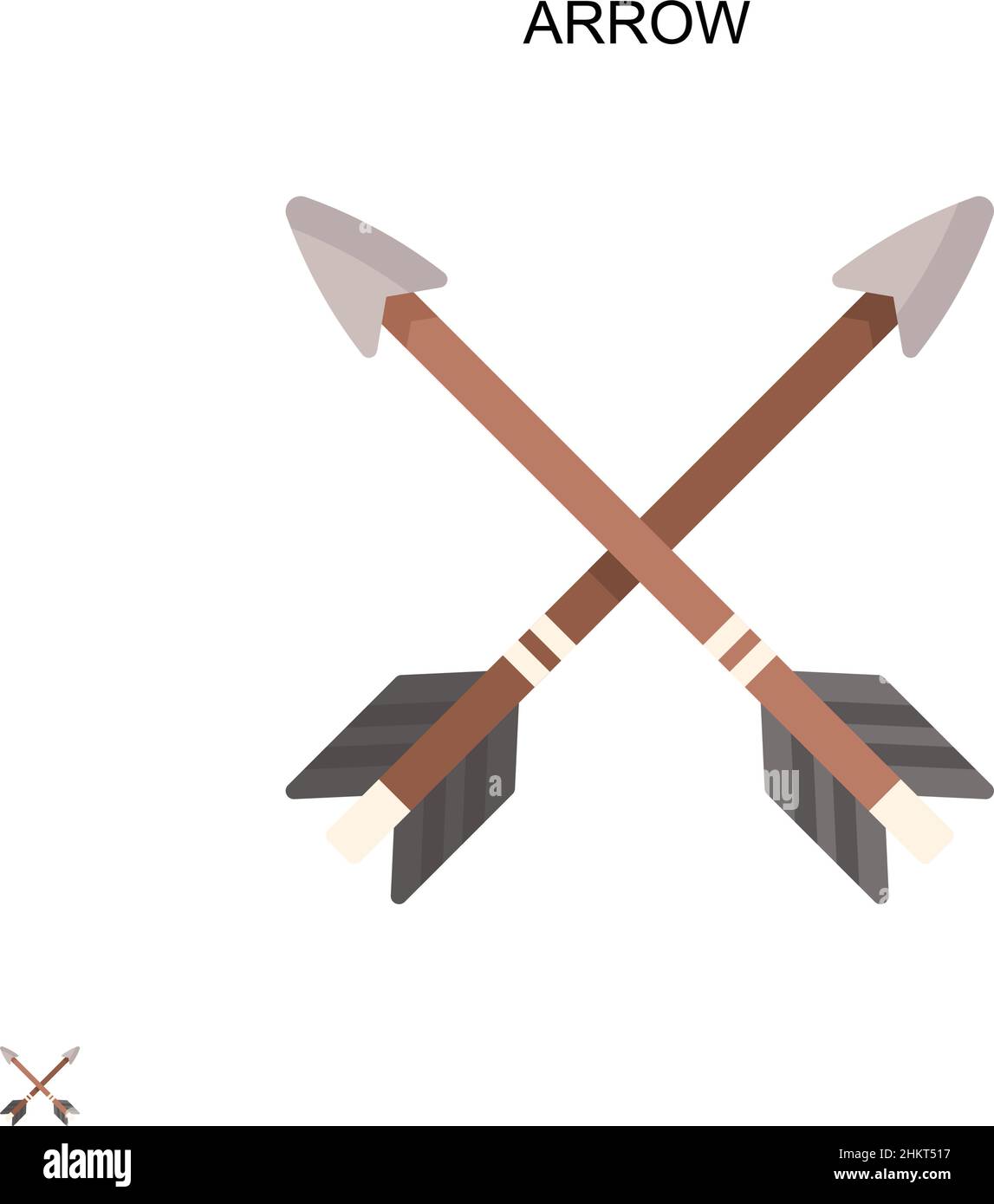 Arrow Simple vector icon. Illustration symbol design template for web ...