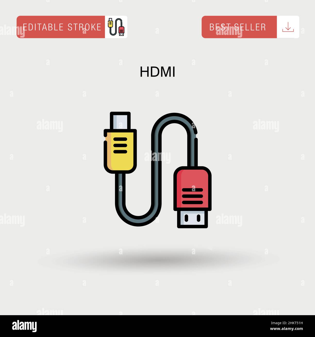 Hdmi Simple vector icon Stock Vector Image & Art - Alamy