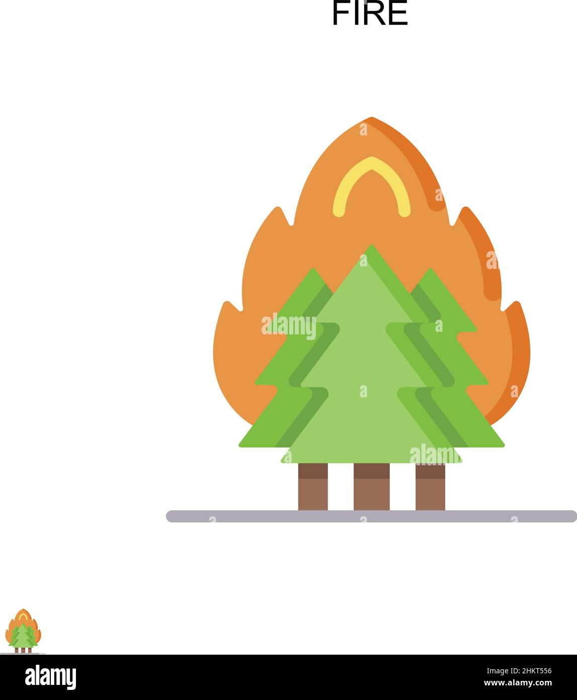 Fire Simple vector icon. Illustration symbol design template for web ...